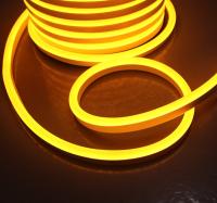 China High Brightness SMD2835 IP68 yellow led neon flex strip rope light 110v for sale
