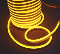 China High stability waterproof 24v outdoor light strips amber led neon flexible with IP68 yellow for sale