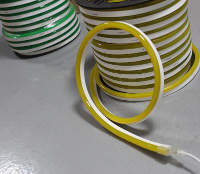 China High Brightness SMD2835 IP68 yellow led neon flex strip rope light 110v for sale