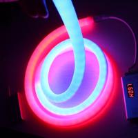 China Programmable Digital 360 Degree Round 12V Flexy Led Neon tube strips flexible for sale