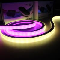 China 50m spool 18x18mm square flexible custom led neon tube lights rgb color changing neon for sale