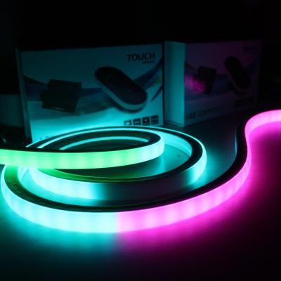 China 50m 24v silicone Flexible Super Bright SPI Mix Colors Ip68 rgbw Led Neon Flex digital chasing neon for sale