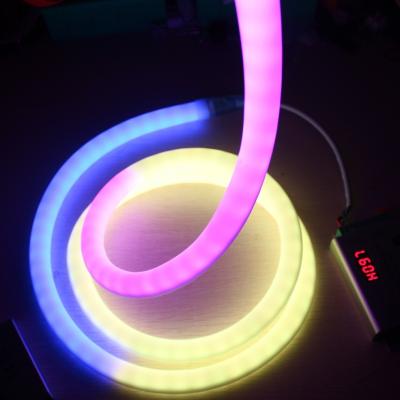 China Rgb Pixel LED Neon digital 360 Degree Neon Flex tube P943 DMX strips 18mm dia for sale