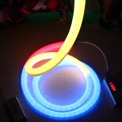 China Amazing round 360 degree led neon flexible digital dmx neon strip light dmx pixel neon rope for sale