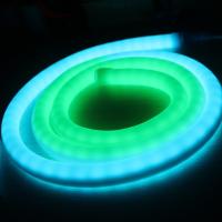 China 360 degree rgb addressable dmx 512 12v rgb 10 pixel neon flex 60pcs smd5050 rope lights for sale