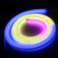 China 360 degree rgb addressable dmx 512 12v rgb 10 pixel neon flex 60pcs smd5050 rope lights for sale