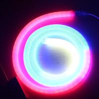 China 360 degree rgb addressable dmx 512 12v rgb 10 pixel neon flex 60pcs smd5050 rope lights for sale