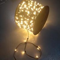 China 100m spool crystal warm white clip string 666 led Christmas decorative lights strings for sale