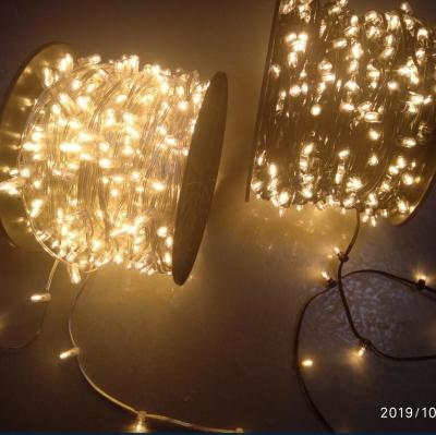 China 100m xmas garland party led leaf string lights clip strip warm white 12v 333 led outdoor decoration for sale