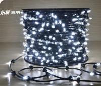 China Wholesale Christmas holiday Waterproof IP65 black string 100m 666 led ultra thin wire string light for sale