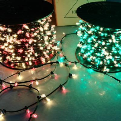 China 50M spool customize DC 12V clip light 666leds white + red fairy lights ip65 waterproof for sale