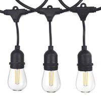 China Commercial Grade Holiday Decoration Lights String 48FT Warm White E26 Shatterproof Bulbs for sale