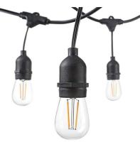 China Commercial Grade Holiday Decoration Lights String 48FT Warm White E26 Shatterproof Bulbs for sale