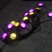 China Tuya APP RGBIC Outdoor Lawn Lights Strings Plug 15 Bulbs Wifi for sale