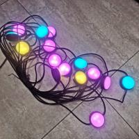 China Tuya APP RGBIC Outdoor Lawn Lights Strings Plug 15 Bulbs Wifi for sale