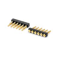 China 4 Pin Dual Row Male Spring Loaded Header Pins Straight Dip for sale
