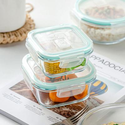 China Storage Food High Borosilicate Glass Lunch Box ECO Friendly for sale