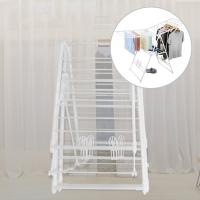 China Detachable Stainless Steel Foldable Clothes Drying Rack With Wheels for sale