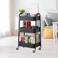 China Easy Assemble Storage Trolley Carts With 2 Curved Handles for sale