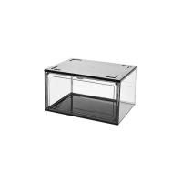 China Custom Clear Magnetic Acrylic Shoe Box Display Stackable for sale