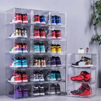 China Customized Logo Multicolor Acrylic Shoe Display Box Multilayer for sale