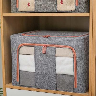 China Fabric Thickened Folding Cloth Storage Boxes Odorless Weight 550g Space Saving for sale