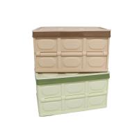 China Odorless Plastic Collapsible Storage Bins , Silk Road Enterprise Leakproof Folding Crate With Lid for sale