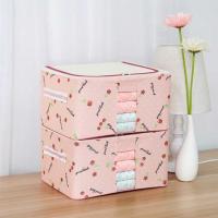 China Clothes ODM Fabric Storage Boxes With Lids Metal Frame Breathable Dustproof for sale