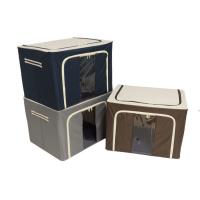 China Ultralight 100L Fabric Cube Storage Boxes , Dustproof Fabric Storage Bins With Lids for sale