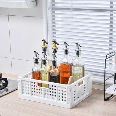 China Food And Fruit Collapsible Storage Bin Silk Road Enterprise 0.166kg Foldable Sturdy PP Plastic for sale
