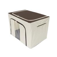 China 100L Odorless Foldable Cloth Storage Box , Multiscene Fabric Storage Bins With Lids for sale