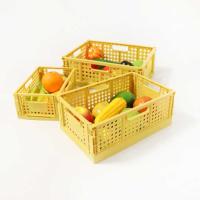 China Silk Road Enterprise Thickened Plastic Basket Organizer , Detachable Folding Storage Boxes for sale