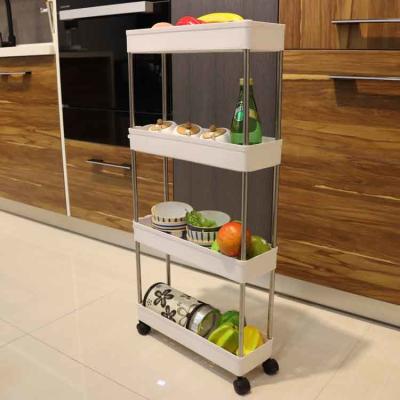 China Silk Road Enterprise Folding Utility Home Storage Carts 4 Tiers Odorless Multifunction Durable for sale