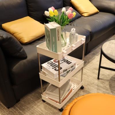 China Movable 3 Tier Kitchen Organizer Trolley , Multifunctional Rolling Storage Carts for sale
