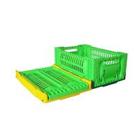China Mesh Plastic 5L Vegetable Storage Crate Foldable Customized Color for sale