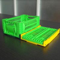 China Rectangular Stackable Plastic Folding Crate Mini 30x20x12cm for sale