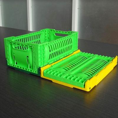 China Rectangular Stackable Plastic Folding Crate Mini 30x20x12cm for sale