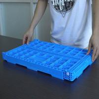 China Multiple Size Folding Green Plastic Fruit Crate For Supermarket for sale