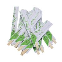 China Disposable Take Away Food Chopsticks Flatware Type Chopsticks Bamboo Tensoge with Custom Paper Cover 210mm/240mm*4.8mm for sale