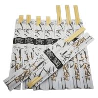 China Natural Color Disposable Bamboo Tensoge Chopsticks Flatware Type Chopsticks for Take Away Food for sale
