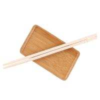 China Sample Free Samples of Disposable Bamboo Round Chopsticks with Paper Sleeve Packing for sale