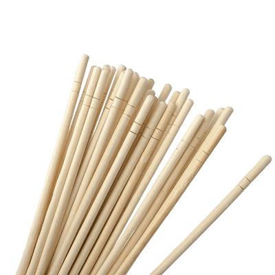 China Round Disposable Bamboo Chopsticks Flatware Type Chopsticks with Logo Customer's Logo and Packing Workable for sale