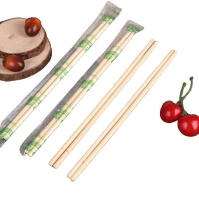 China Natural Color OPP Packing Bamboo Round Disposable Chopstick Custom One-off Chopsticks Eco Friendly Biodegradable for sale