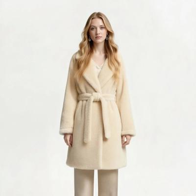 China Euro-American Eco-friendly Faux Fur Bussniss Style Coat for sale