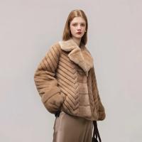 China Euro-American Eco Fur Crop Business Casual Style coat for sale