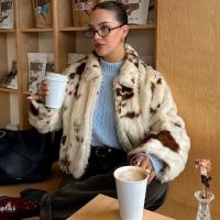 China European and American cow eco-friendly fur coat for sale