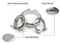 China 3 inch Stainless Steel V Vand Flange CLamp Kit for Exhasut Downpipe for sale
