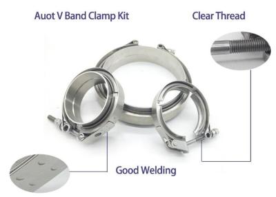 China 3 inch Stainless Steel V Vand Flange CLamp Kit for Exhasut Downpipe for sale