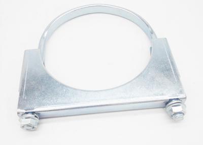 China Flat Band Zinc Plated 3 Inch U Bolt Saddle Exhaust Clamp for sale