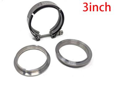 China 3 Inch V Band Clamp 2.0mm Stainless Steel Exhaust Parts With CNC Flanges for sale